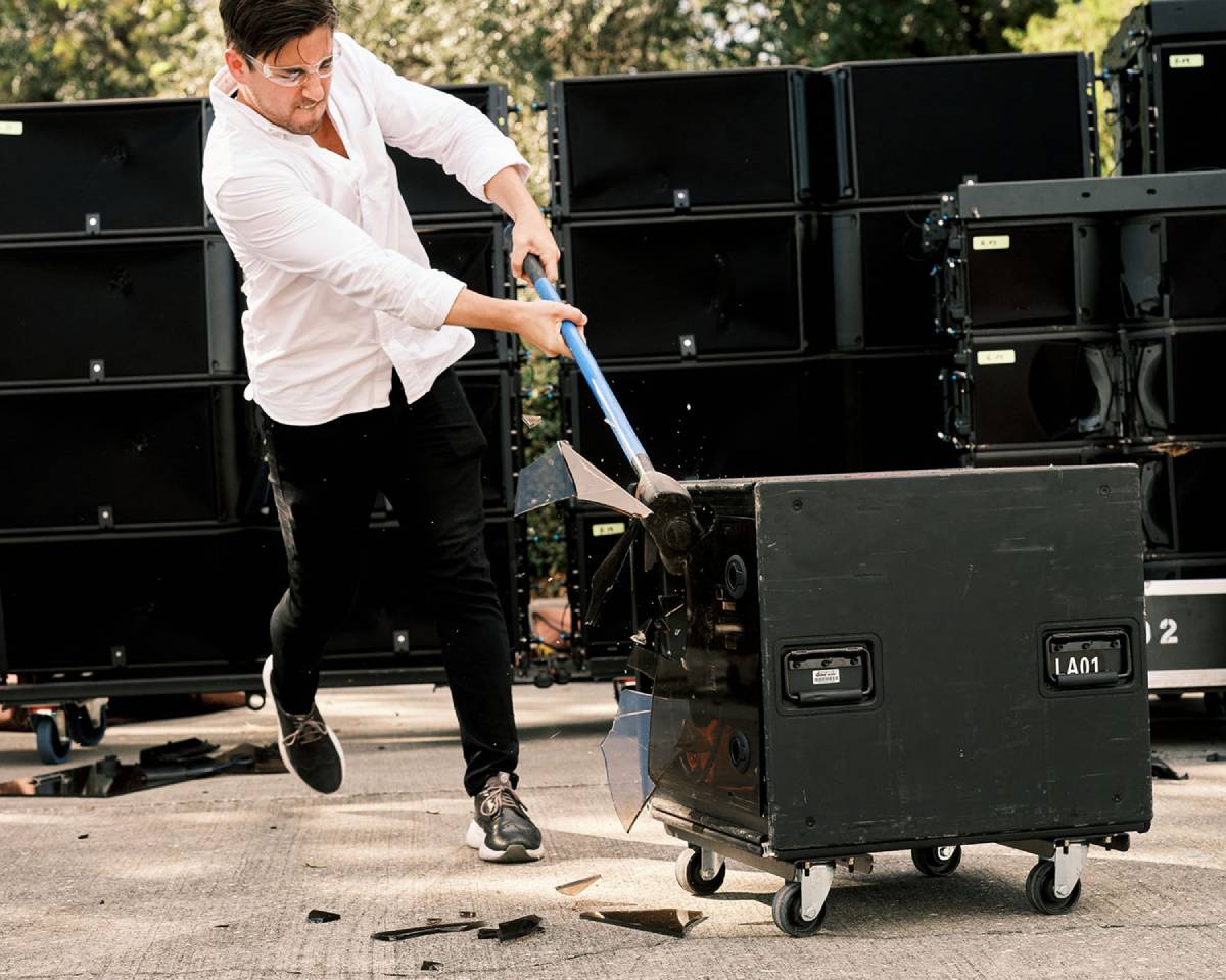 Destruction and Recycling Event of Fake Professional Sound Systems - L ...